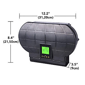 Sterno Home GL33600 Low Voltage Landscape Lighting Transformer with Dusk-to-Dawn Timer, 12V/600W, Grey