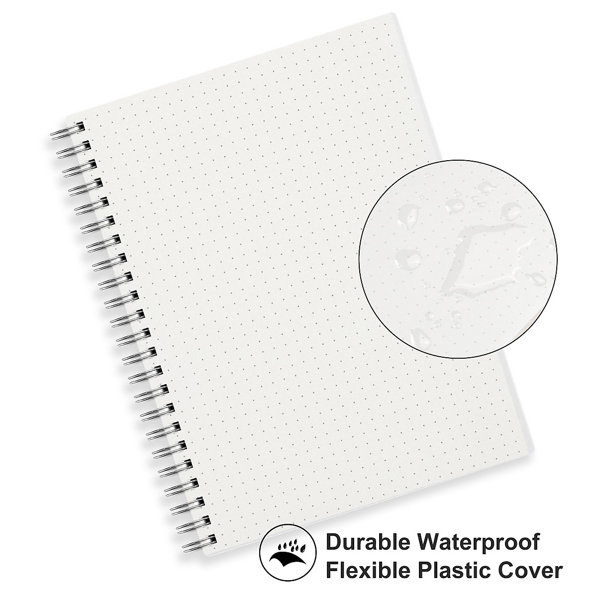 RETTACY Dot Grid Notebook Spiral 3 Pack- Bullet Dotted Journal Spiral Notebook,480 Pages Total,100gsm Thick Paper,5.7" x 8.3"