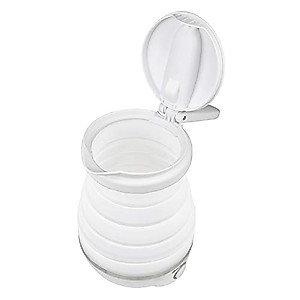 Brentwood KT-1508W Dual Voltage 120/220 Volt 0.8 Liter Collapsible-Travel Kettle, White