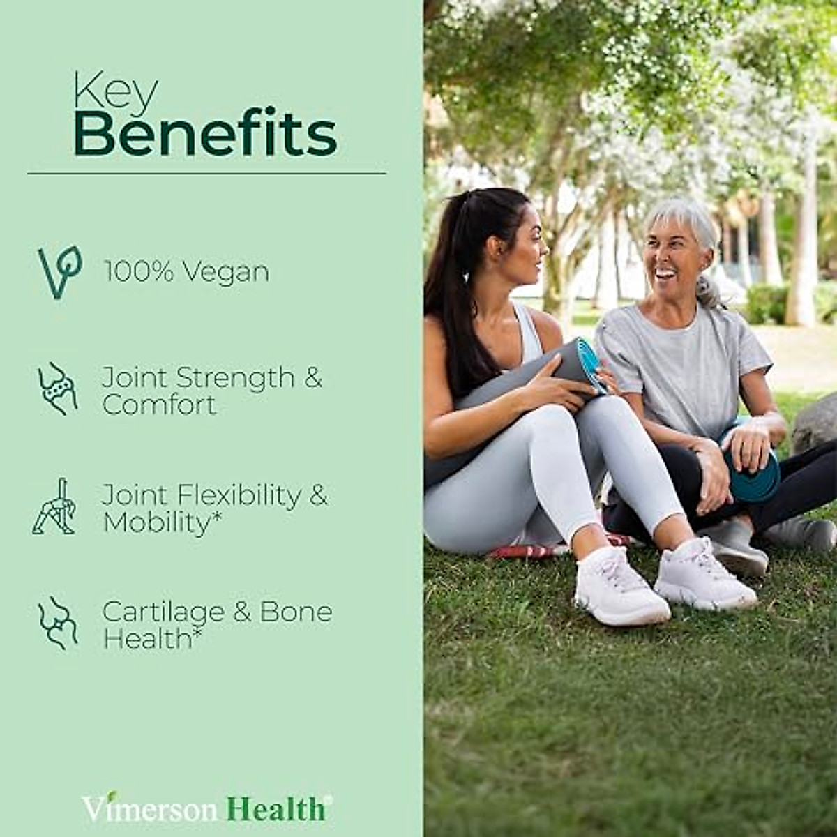 Vegan Glucosamine Chondroitin MSM - 100% Vegan Joint Support Supplement for Women & Men with Burdock and Glucosamine Sulfate 1500 mg. Used for Cartilage and Joint Health and Flexibility - 90 Capsules