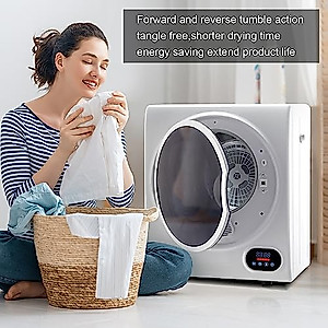 Winado Portable Clothes Dryer, 1.5 Cu.ft. Mini Laundry Dryer, 5.5LBS Compact Electric Dryer w/LED Display, Stainless Steel Tub, Wall Mounting Kits, for Apartments Dorms RVs, 120V 850W
