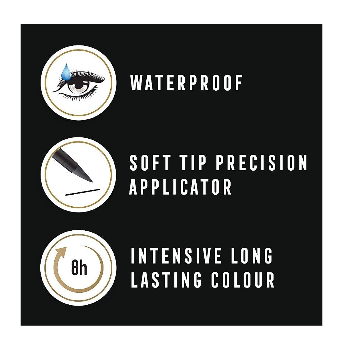 Max Factor Color X-Pert Waterproof Eyeliner, No. 01 Deep Black, 0.06 Ounce