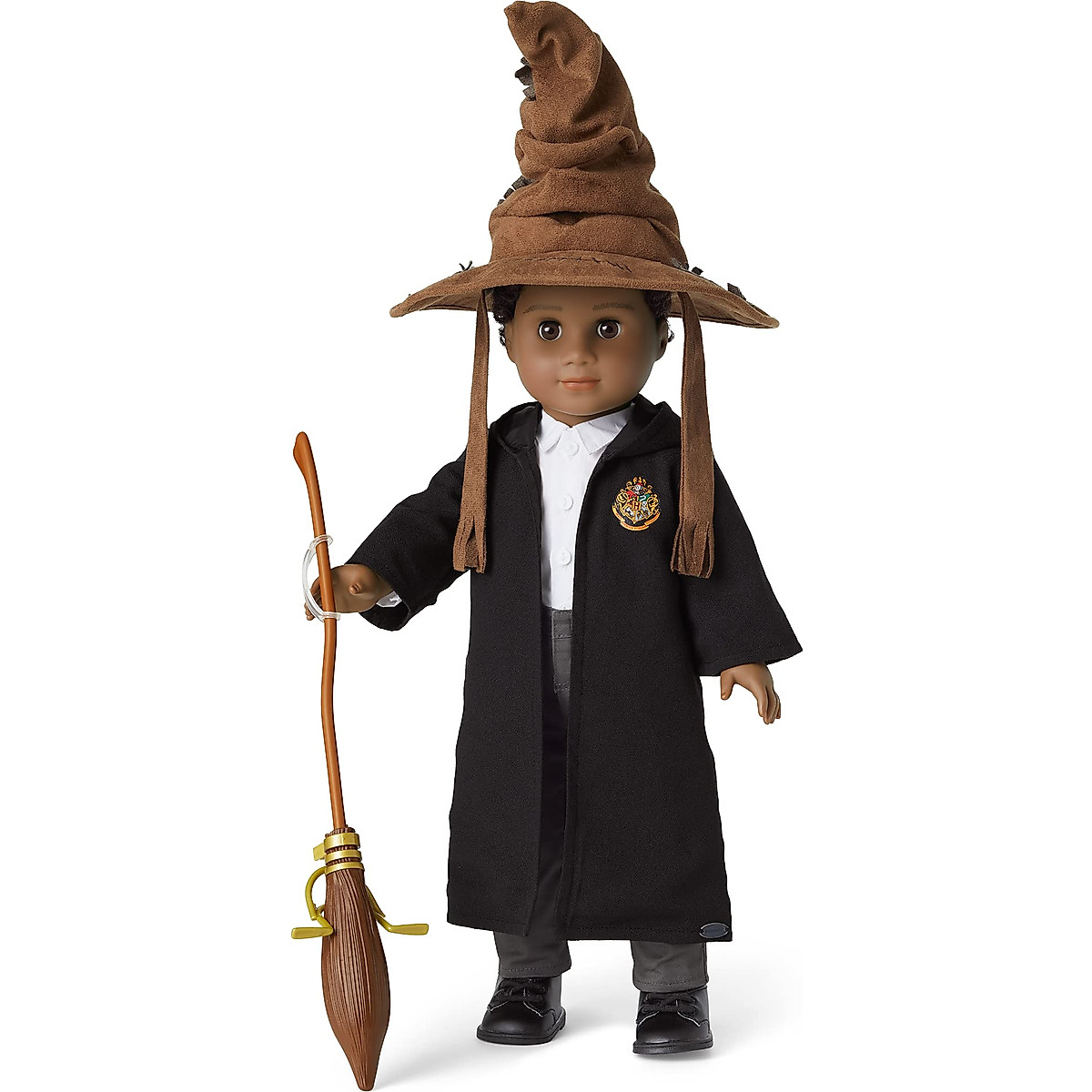 American Girl Harry Potter 18-inch Doll Accessories Hogwarts Sorting Hat plus Nimbus 2000 Broomstick, For Ages 6+