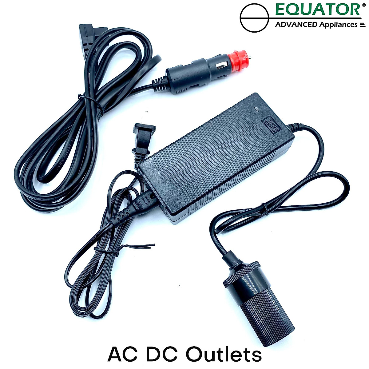 Equator Advanced Appliances 0.7 cu.ft White Portable Fridge-Freezer Tailgate Refrigerator with Retractable Handle and Wheels Digital Display Including Cover