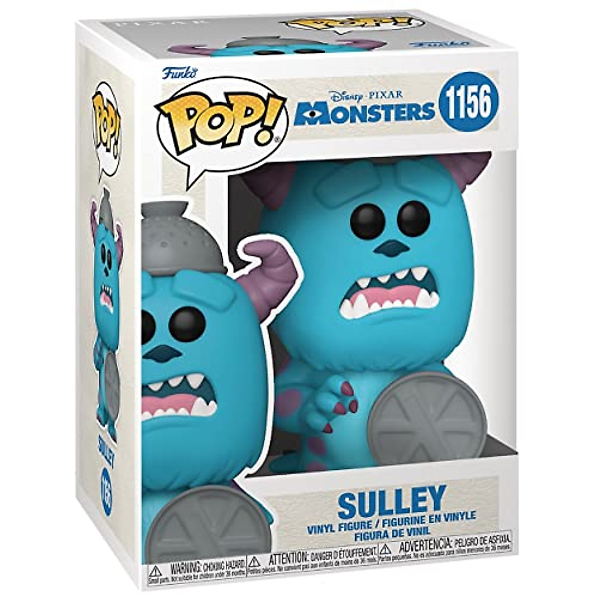 POP Disney Pixar: Monsters Inc. 20th - Sulley with Lid Funko Pop! Vinyl Figure (Bundled with Compatible Pop Box Protector Case), Multicolored, 3.75 inches