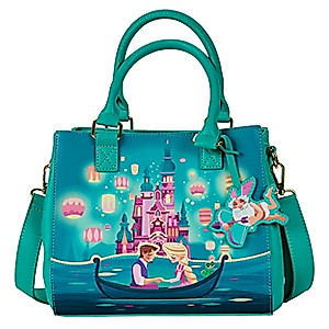 Loungefly Tangled Rapunzel Castle Glow in the Dark Crossbody Bag