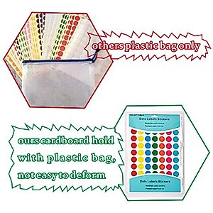 PARLAIM 7 Color 3/4 Inch Round Color-Coding Label Stickers, Color Coded Dots for Classroom Office Art DIY Yard Sale Stickers-1050PCS