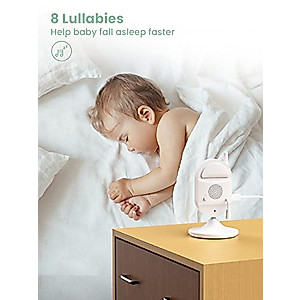 YOTON Portable 2.4" Baby Monitor YB01 with Camera and Audio, Auto Night Vision, 2-Way Talk,Temperature Monitor and 8 Lullabies VOX Mode,for Pet,Plug & Play