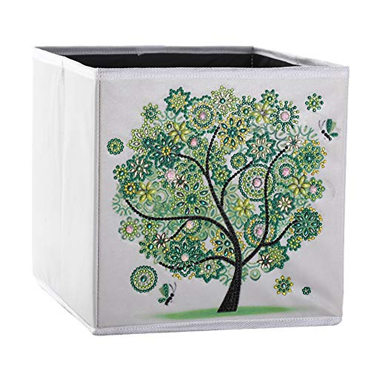 Storage Cubes with Diamond Painting, Organizer Container Folding Storage Box 5D DIY Diamond Painting Kits Art Craft for Desktop Toys Sundries Pantry Closet, Toys, Bedroom Organizer