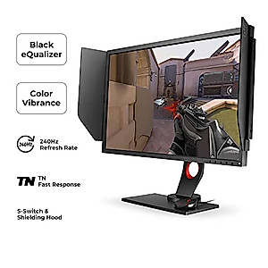 BenQ ZOWIE XL2740 27-inch 240Hz Gaming Monitor with G-Sync Compatible/ Adaptive Sync | 1080p 1ms | Black Equalizer for Competitive Edge | S-Switch for Custom Display Profiles | Shield