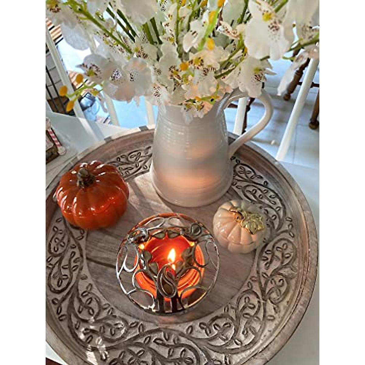 Peek Product Designs Adjustable Candle Topper for Jar Candles - Paisley - Candle Cover Shade Sleeves Candle Lid