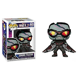 POP Marvel: What If | Zombie Falcon Funko Pop | Vinyl Figure (Bundled with Compatible Pop Box Protector Case), Multicolor, 3.75 inches