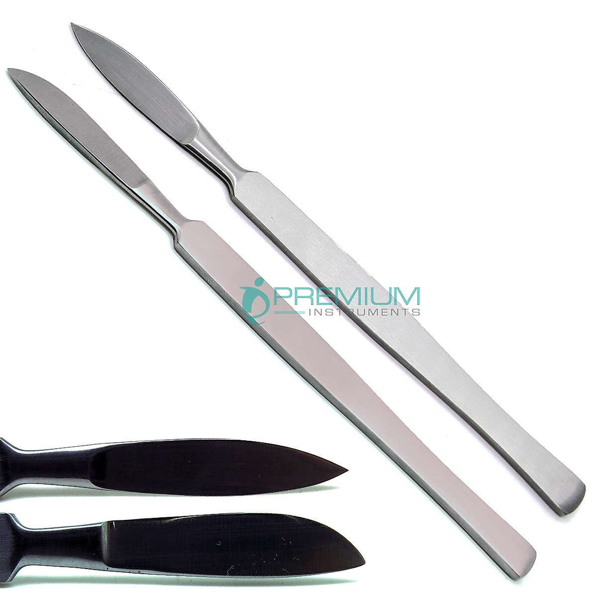 2 Pcs Scalpel Handle W/Blade 15cm & 16cm Working End 4cm Stainless Steel Premium Instruments