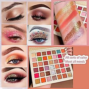 KAIQIKAIXI 42 Colors Eye shadow Palette Eye Makeup Neon Eyeshadow Palette Pallet Matte Colorful Shimmer Metallic Bright Color Pigmented Highlight Cosmetics