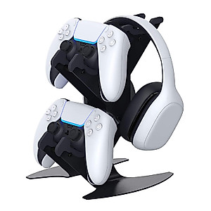 DOYO Controller Holder, Game Controller & Headset Stand Rack for Xbox one, PS4, PS5, Xbox Series X/S, NS, PC, Headset, Aluminum Metal Headset Mount Universal Organizer for Gaming Accessories