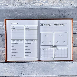 Starkenburg Company Barrel Racing Record Book, Barrel Racing Gifts for All Ages, 50 Plus Rodeos, Barrel Racing Tips, Barrel Racer Schematics, Goal Setting, Hardcover with Premium Western Styled Pages