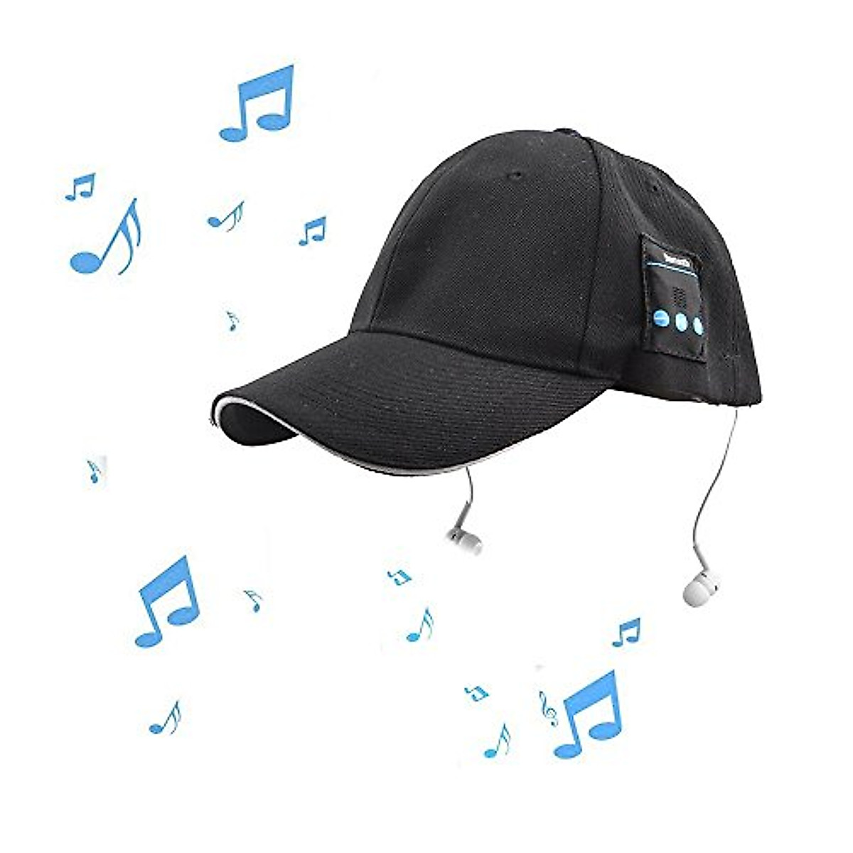 Lzcat Unisex Bluetooth Baseball Cap Sun Hat Smart Wireless Bluetooth Headset Sports Cap Music Speaker Mic Summer Cap (Grey)