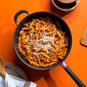 Meyer Accent Series Hard Anodized Nonstick Chef Pan with Helper Handle, 4.5 Quart, Matte Black