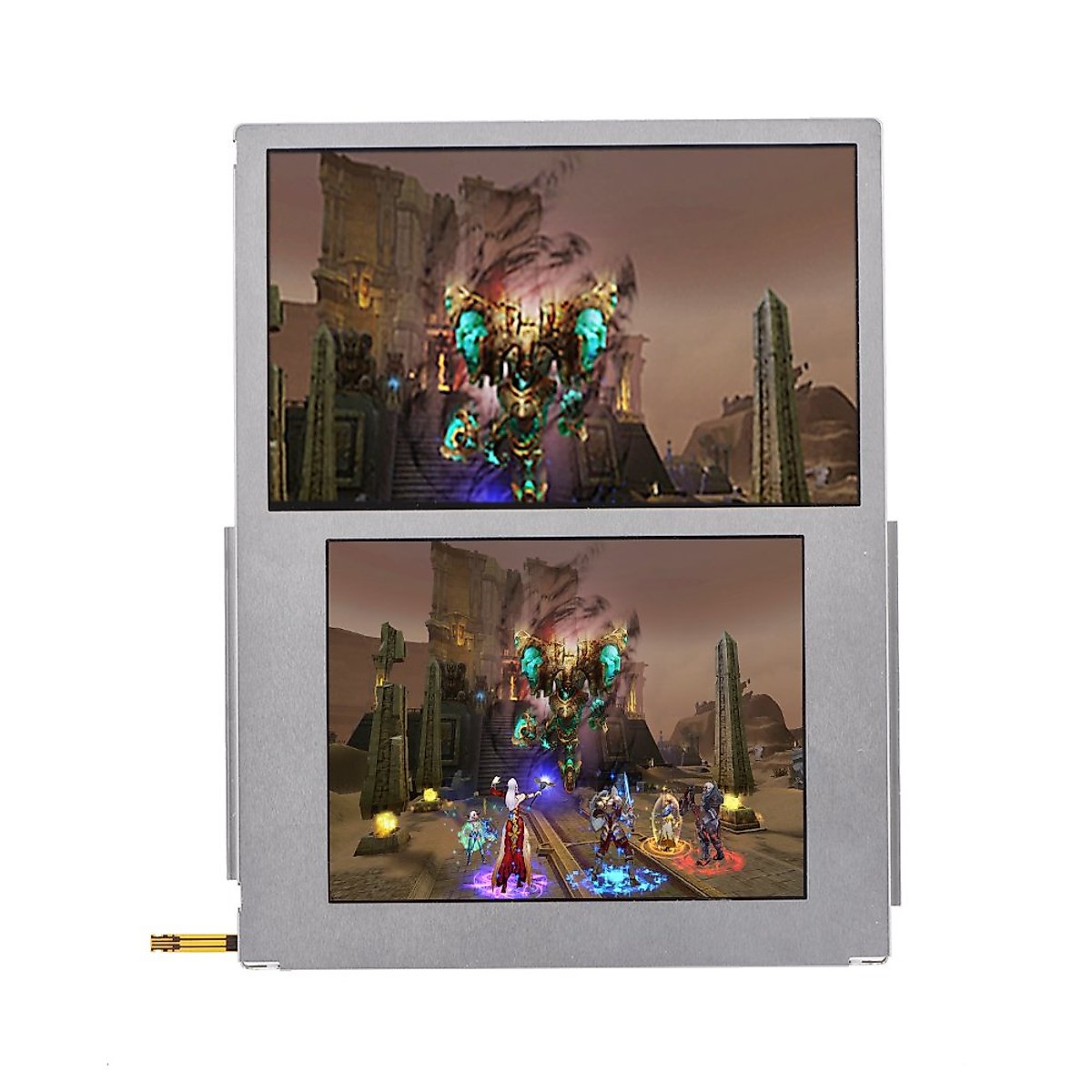 ASHATA LCD Screen Replacement, Replacement Top & Bottom LCD Display Screen Repair Part for 2DS