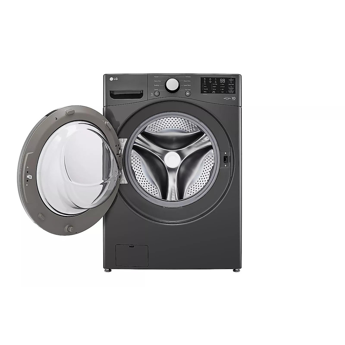 LG WM3470CM 27 Inch Front Load Washer with 5.0 Cu. Ft. Capacity, 8 Wash Programs, 1,300 RPM, SpeedWash Cycle, SmartDiagnosis, Rinse+Spin, Control Lock