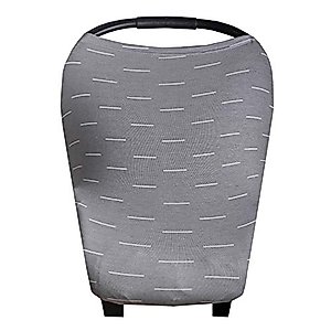 Baby Car Seat Cover Canopy and Nursing Cover Multi-Use Stretchy 5 in 1 Gift "Dash" by Copper Pearl