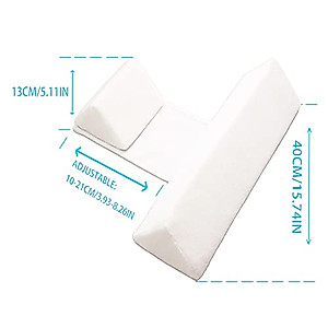 ThinLife Baby Side Sleeper Wedge Adjustable, Baby Wedge Pillow for Newborn Anti-Deflection Waist Protection,Removable Anti-Roll Baby Sleep Positioner-White
