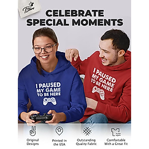 Kids Gamer Shirt I Paused My Game to Be Here Gifts for Gamers Boys Youth Gaming Shirts Medium Blue