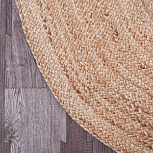 HomeDecorBoutique Indian Handmade Hand Woven Jute Area Rug (2' Round, Natural)