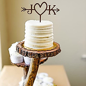 Rustic Wedding Arrow Cake Topper | Decoration | Beach wedding | Bridal Shower | Initials Cake Topper | Rustic Country Chic Wedding Top