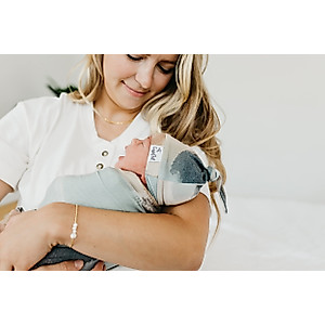 Baby Beanie Hat Top Knot Stretchy Soft"Picasso" by Copper Pearl