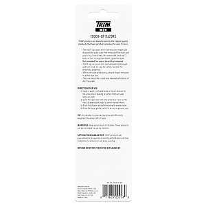 Trim Men Touch-Up Razors - Stainless Steel Blades - Quick, Pain-Free Removal of Unwanted Hair - Grooming Tool for Eyebrows, Mustache, and Beard - Black - Pack of 3