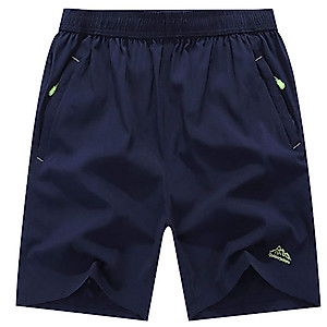 JINSHI Men's Outdoor Quick Dry Lightweight Sports Hiking, 02 Blue, Size Large