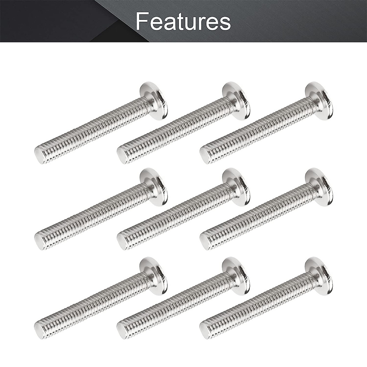 MroMax 20Pcs M6 x 40mm Flat Head Hex Socket Cap Screws Bolts, Nickel Plated Carbon Steel Fully Threaded Furniture Screws for Assemble Cabinets, Baby Beds, Tables and Chairs