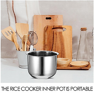 BRIGHTFUFU Rice Cooker Inner Pot Replacement Non Stick Rice Cooker Liner for Kitchen Compatible with Electric Rice Cookers Cooking Container Ideal Rice Cooker Cup