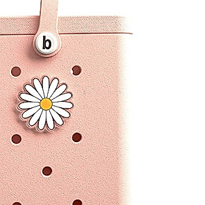 BOGGbeans Daisy Charm for Bogg Bag, Simply Southern Totes, and Similar Styles. Acrylic 3" Flower Charm Accessories for Beach Totes