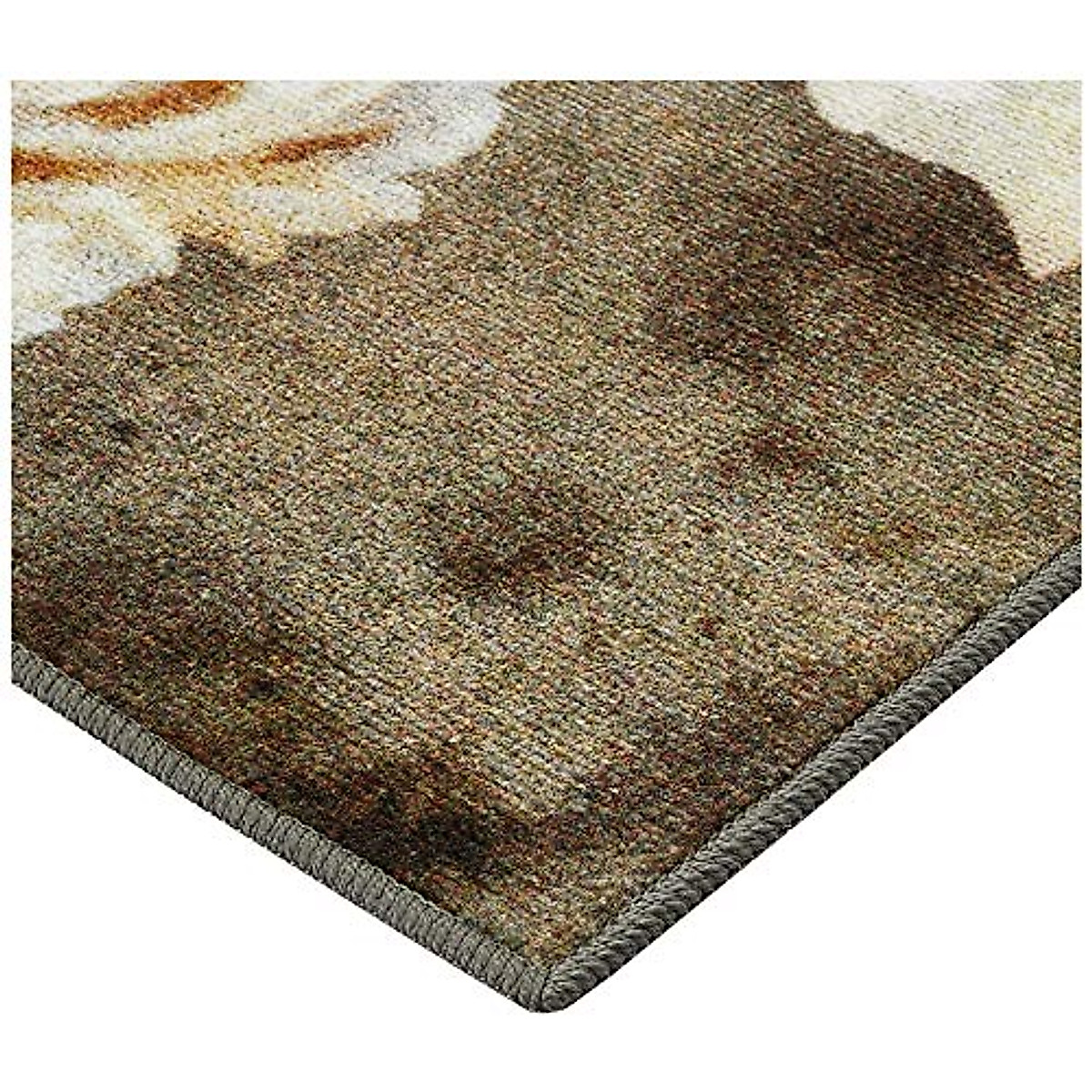 Brumlow Mills Pearl Grey Floral Study by Pamela Gladding Decorative Rug for Kitchen, Entryway Rug, Living Room or Bedroom Carpet, 2'6" x 3'10"