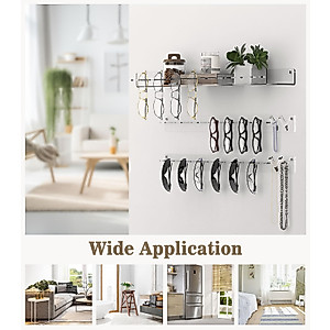 MoKo 3 Pack Acrylic Sunglass Organizer Wall Mount, Clear Sunglass Display Case Storage Hanging Holder for Entryway Living Room Bedroom, Clear