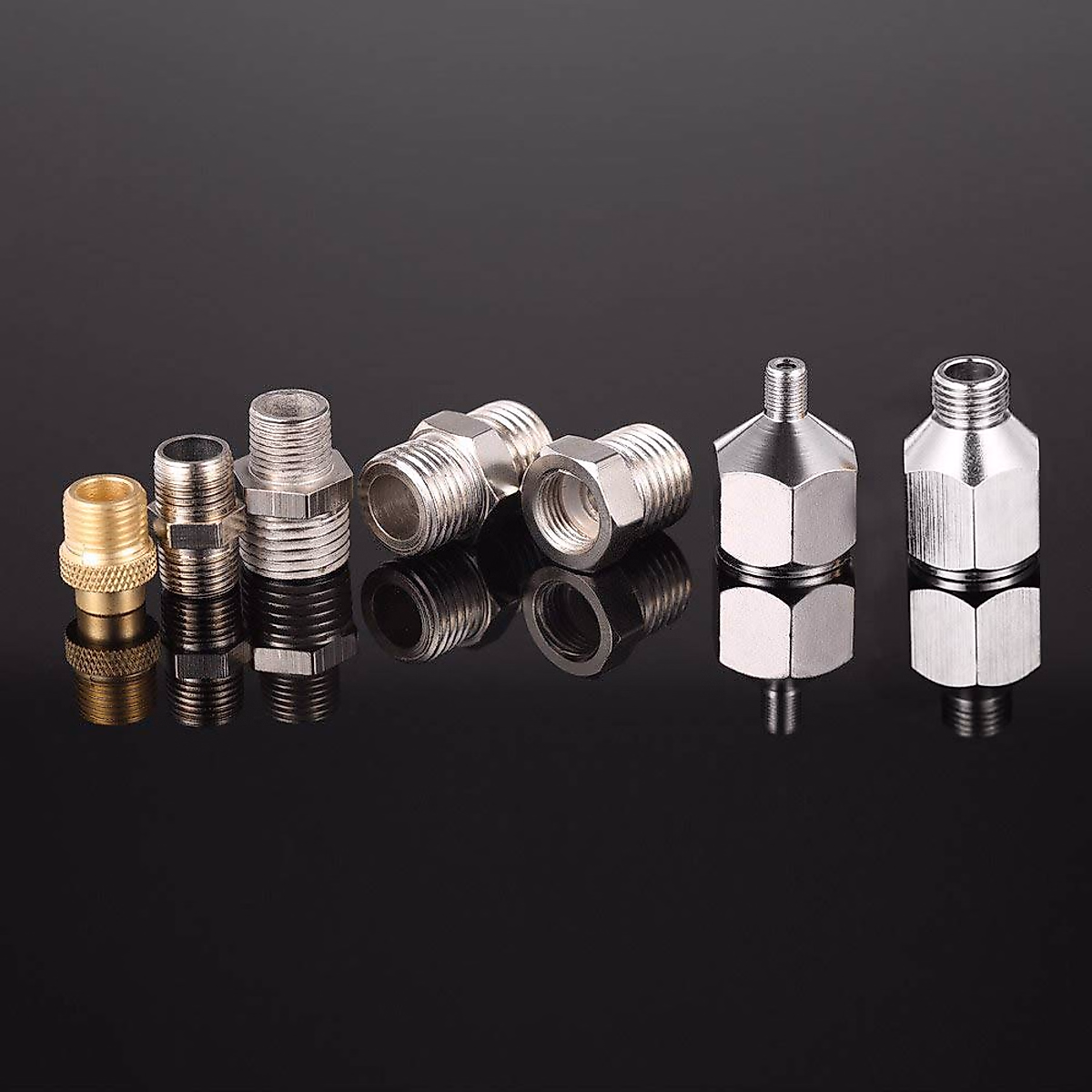 Professional 7pcs Airbrush Adaptor Kit Fitting Connector Set for Air Compressor & Airbrush Hose
