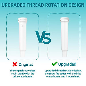 Water Bottle Straw, Water Bottle Filter for Brita, Replacement Parts for Brita Insulated Filtered Stainless Steel and Plastic Water Filter Bottle, Water Filter Straw with 4Pcs Water Bottle Filters.