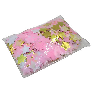 Mybbshower Pink and Gold Twinkle Twinkle Little Star Table Scatter for Girls First Birthday Party 1.5 oz