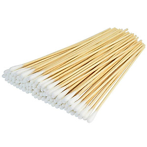 500 Pcs Swabs Cotton Sticks, Bantoye 6 Inches Cleaning Sterile Sticks with Wooden Handle for Wound Makeup Clean, Removal Residue