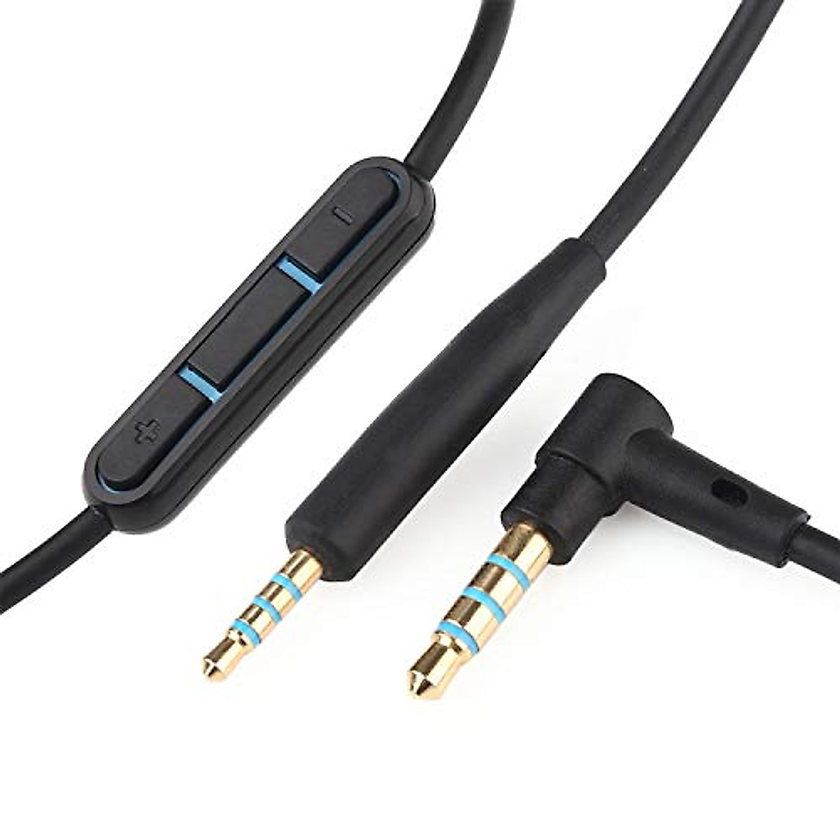 Tobysome Replacement QC25 Headphone Cable, 3.5mm to 2.5mm Audio Cable Cord Wire for Bose QC25 QuietComfort 25 QC35 QC35II QC45 Headphones with Inline Mic Remote Volume Control (Black)