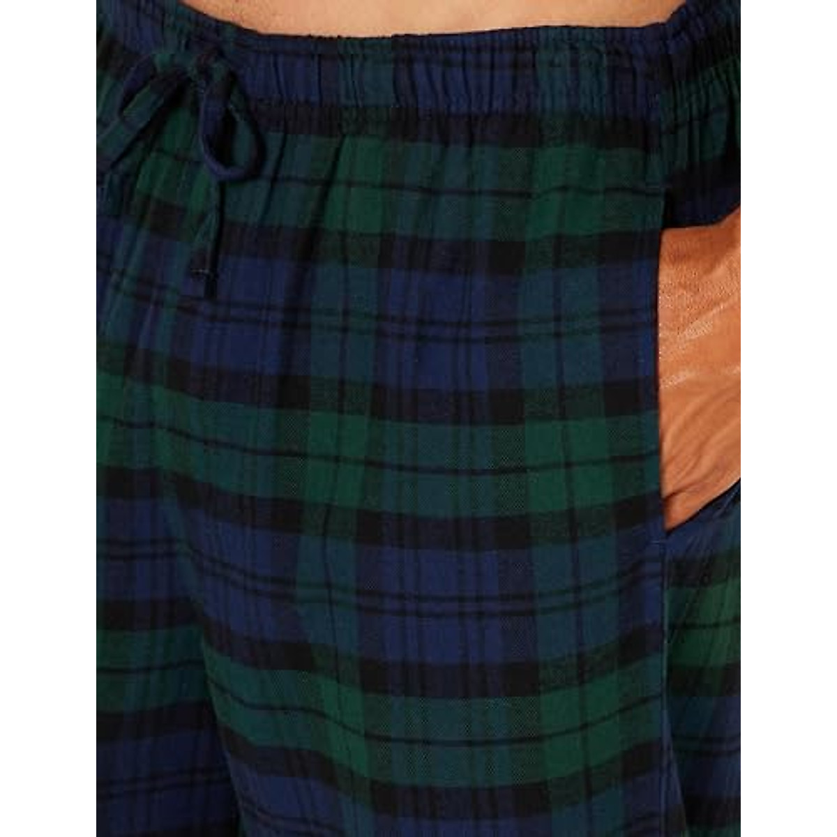Amazon Essentials Men's Flannel Pajama Pant (Available in Big & Tall), Dark Green Navy Blackwatch Plaid, Medium