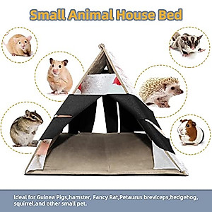 RATGDN Small Pet Hideout Christmas Baby and Dog Sleeping Hamster House Guinea Pig Playhouse for Dwarf Rabbits Hedgehogs Chinchillas