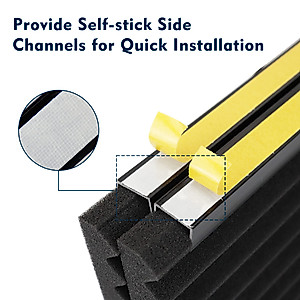 Pearwow Window Air Conditioner Foam Insulation Panels,17 x 9 x 7/8 Inch AC Side Insulating Panel Kits with Window AC Foam Seal Strip Insulation,3.2 ft x 1 Roll