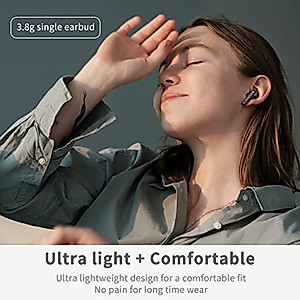 Wireless Earbuds, Headphones Wireless Bluetooth 5.3 Ear Buds, Wireless Headphones with Mic, 36H Playtime Noise Canceling Headphones with LED Display, IP7 Waterproof Earphones for Android IOS, Black