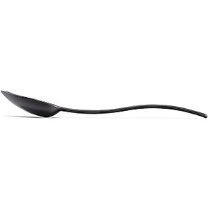 CFS Plastic Solid Spoon, 9 Inches, Black