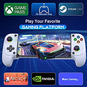 Mobile Game Controler for iPhone/Android, Wireless Phone Controler Support Phone Case, Gaming Controler Suitable for Xbox Game Pass, PlayStation, Steam Link, Roblox, Call of Duty Not for Sony PSP Games