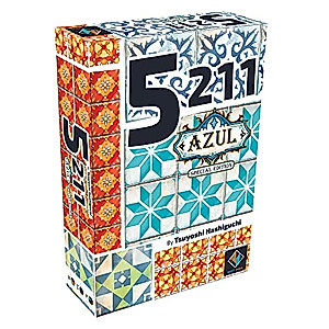 5211 Azul Edition Card Game - Fast-Paced Fun with Azul-Inspired Artwork, Strategy Game, Fun Family Game for Kids and Adults, Ages 8+, 2-5 Players, 20-30 Minute Playtime, Made by Plan B Games
