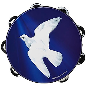 Remo TA-9108-18 Praise Tambourine - Religious Dove, 8"